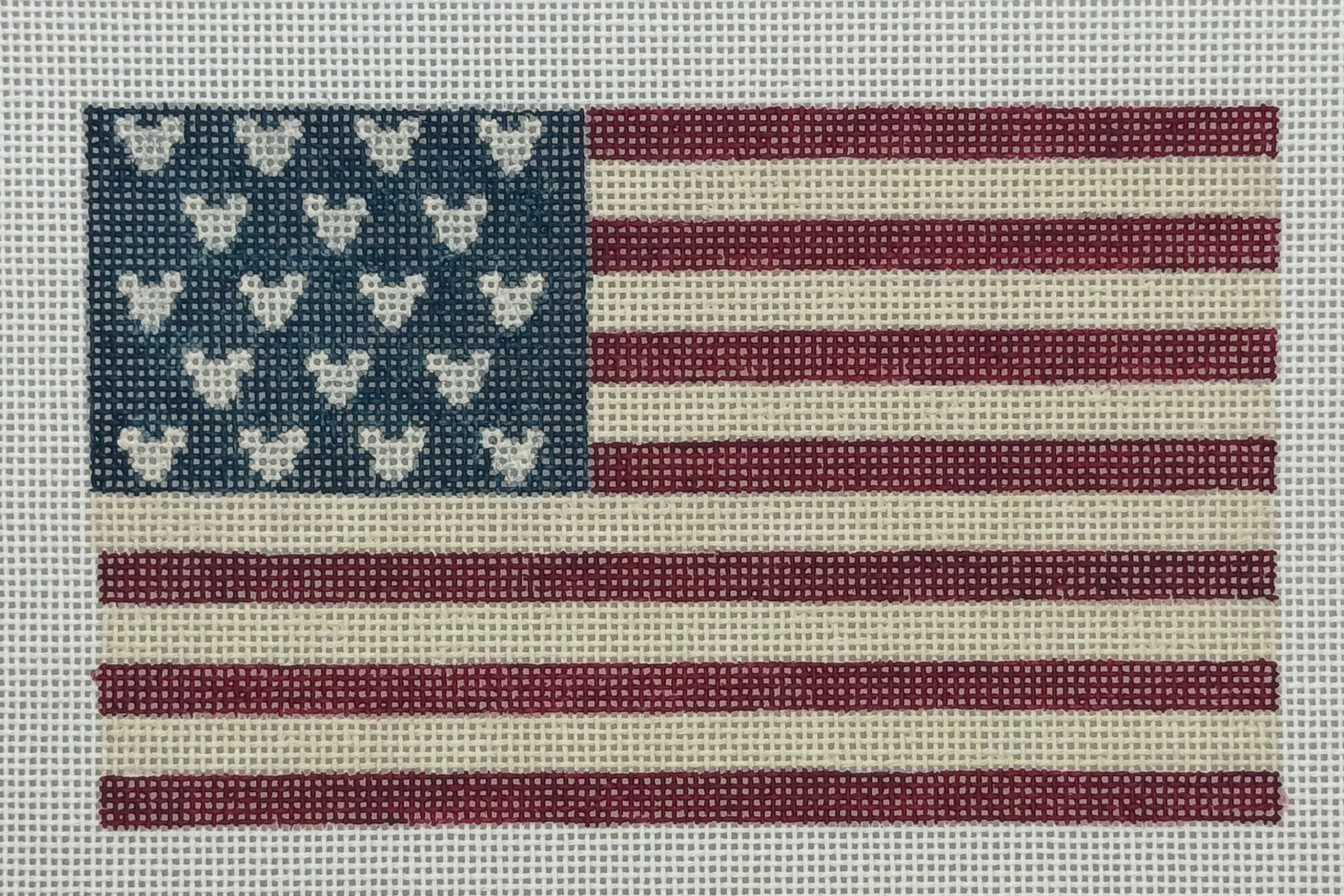 Whimsical Ears Flag – Three Petals Needlepoint